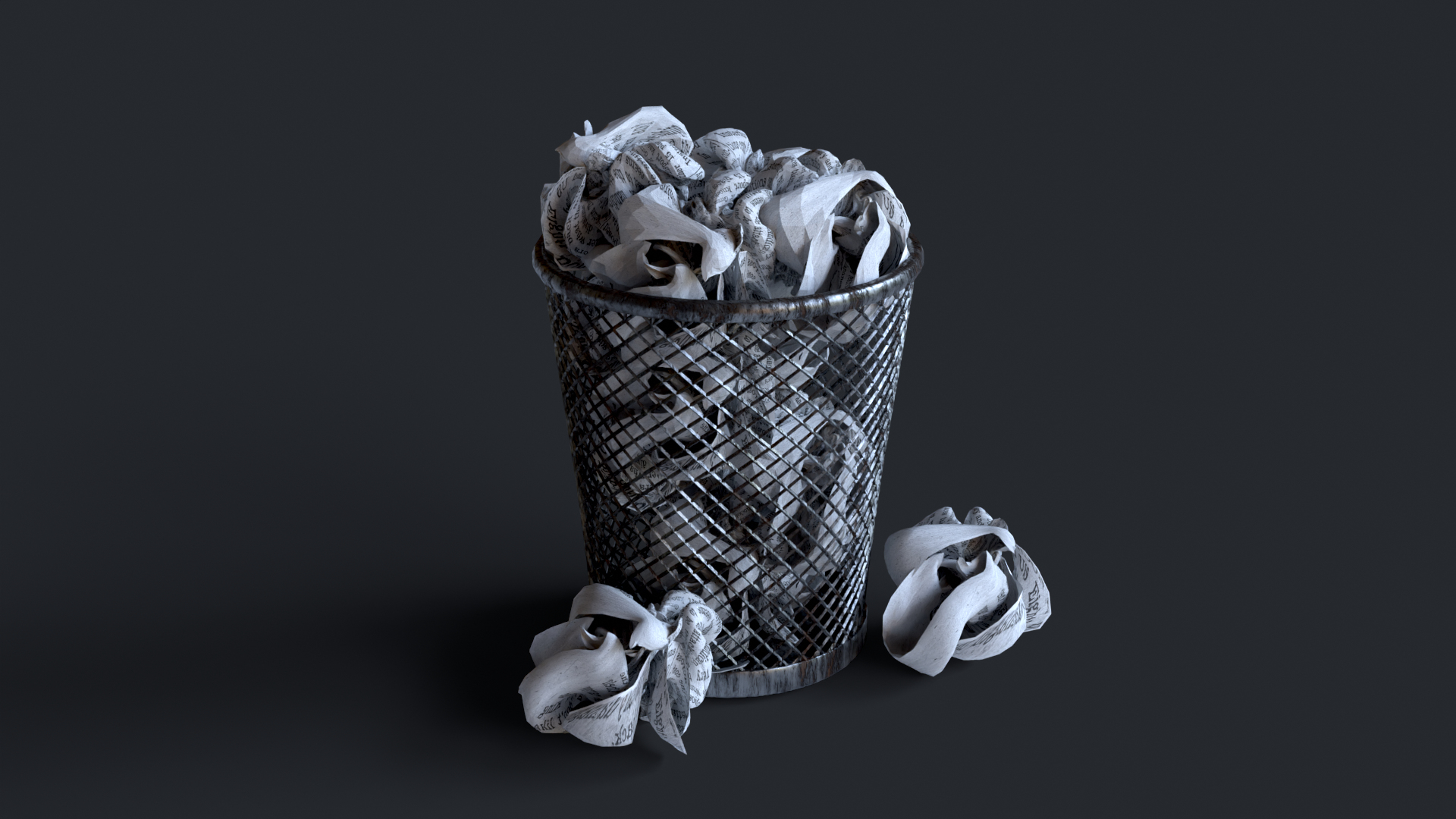 Papers Trash 3D Model - TurboSquid 2244268