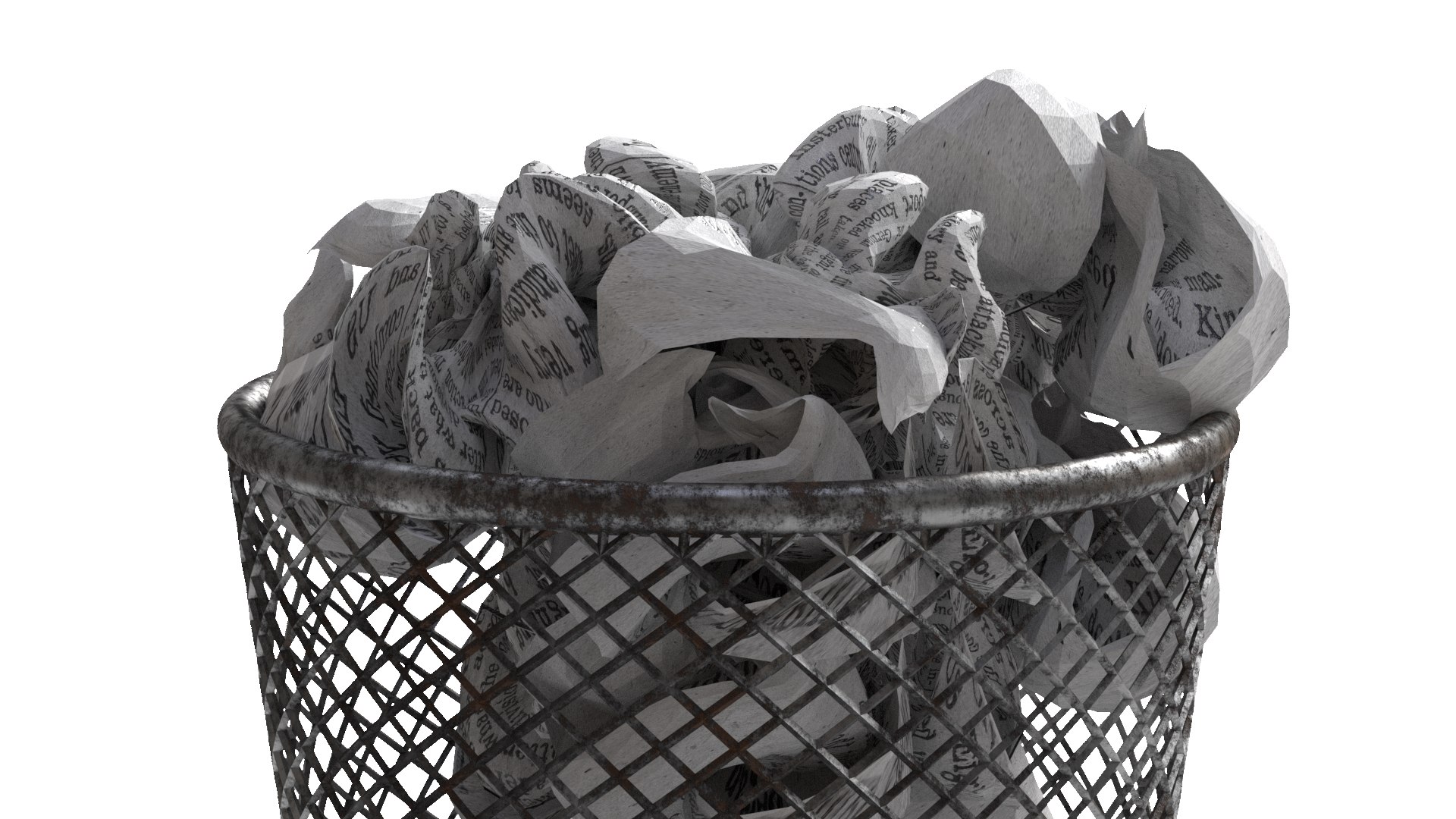 Papers Trash 3D Model - TurboSquid 2244268