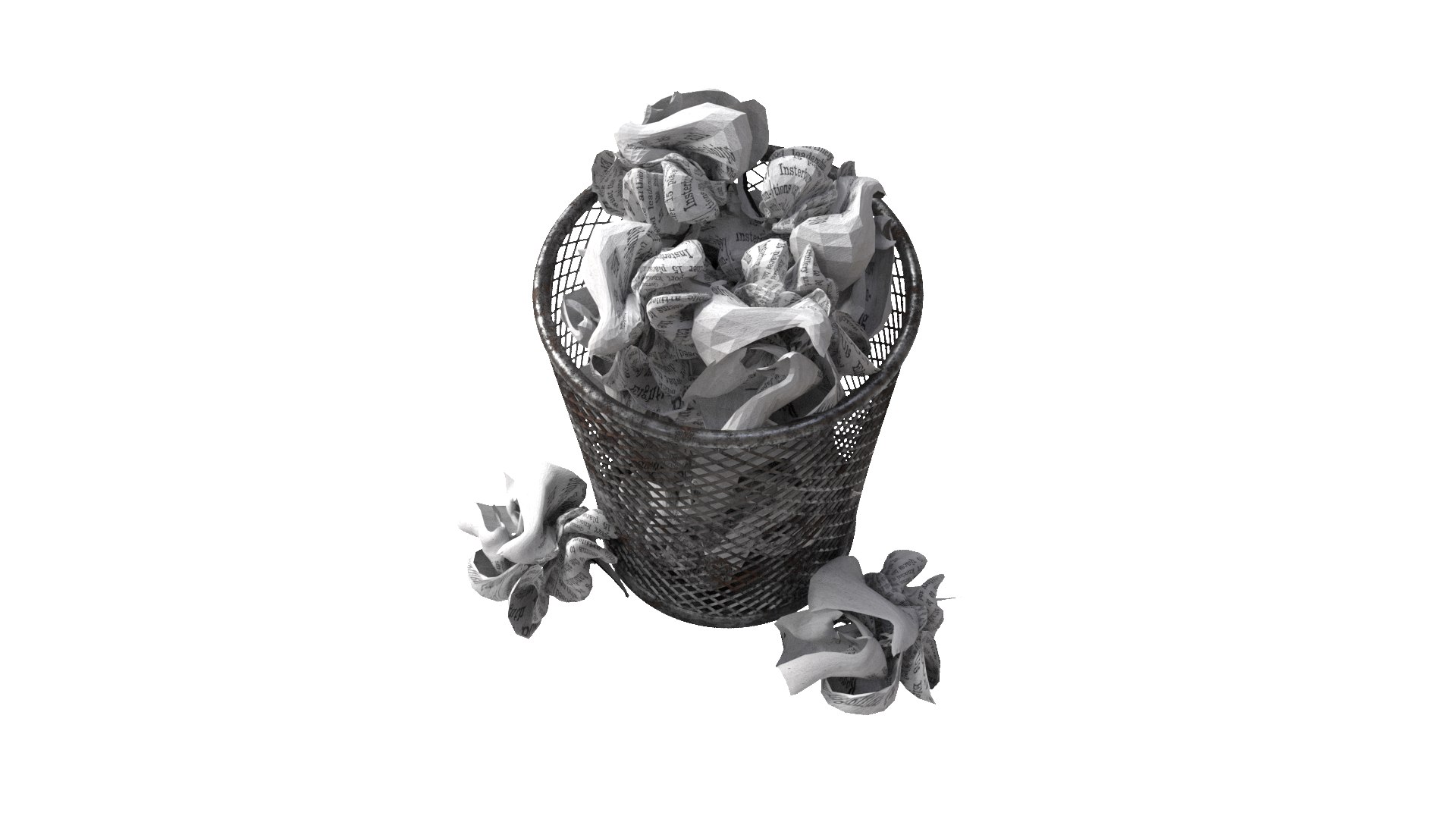 Papers Trash 3D Model - TurboSquid 2244268