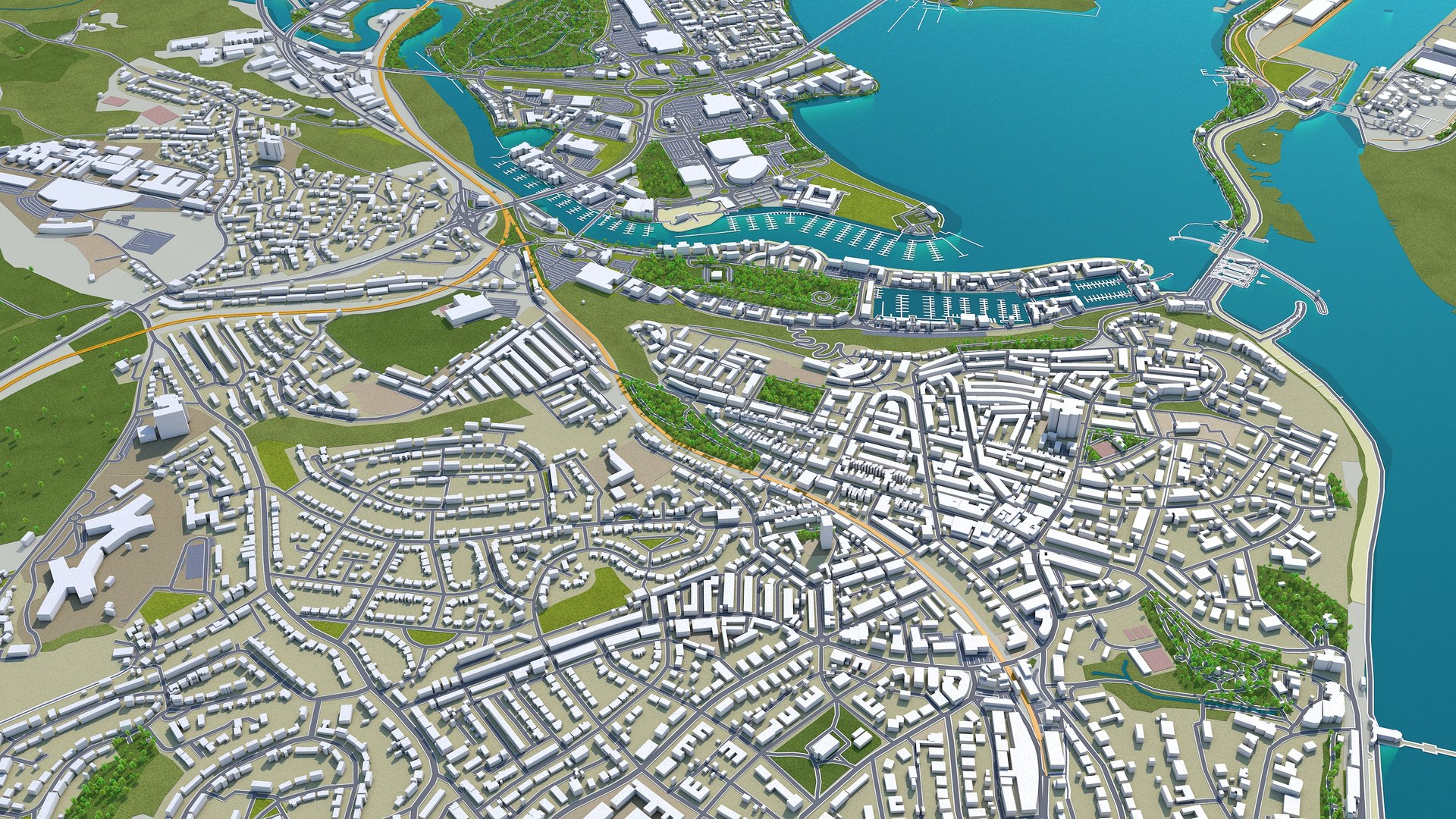 3D Model Cardiff Wales UK - TurboSquid 1719739