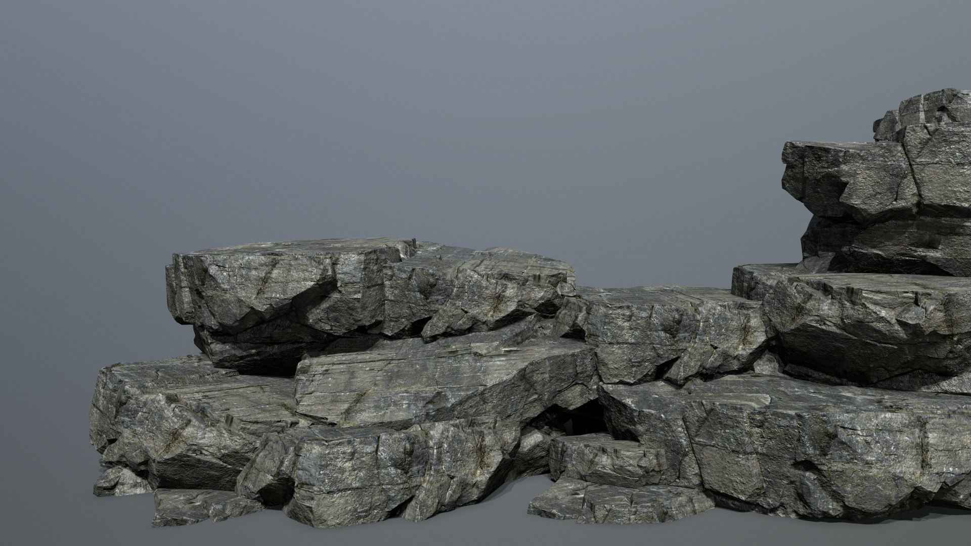 3D Cliff Rocks Model - TurboSquid 2275471