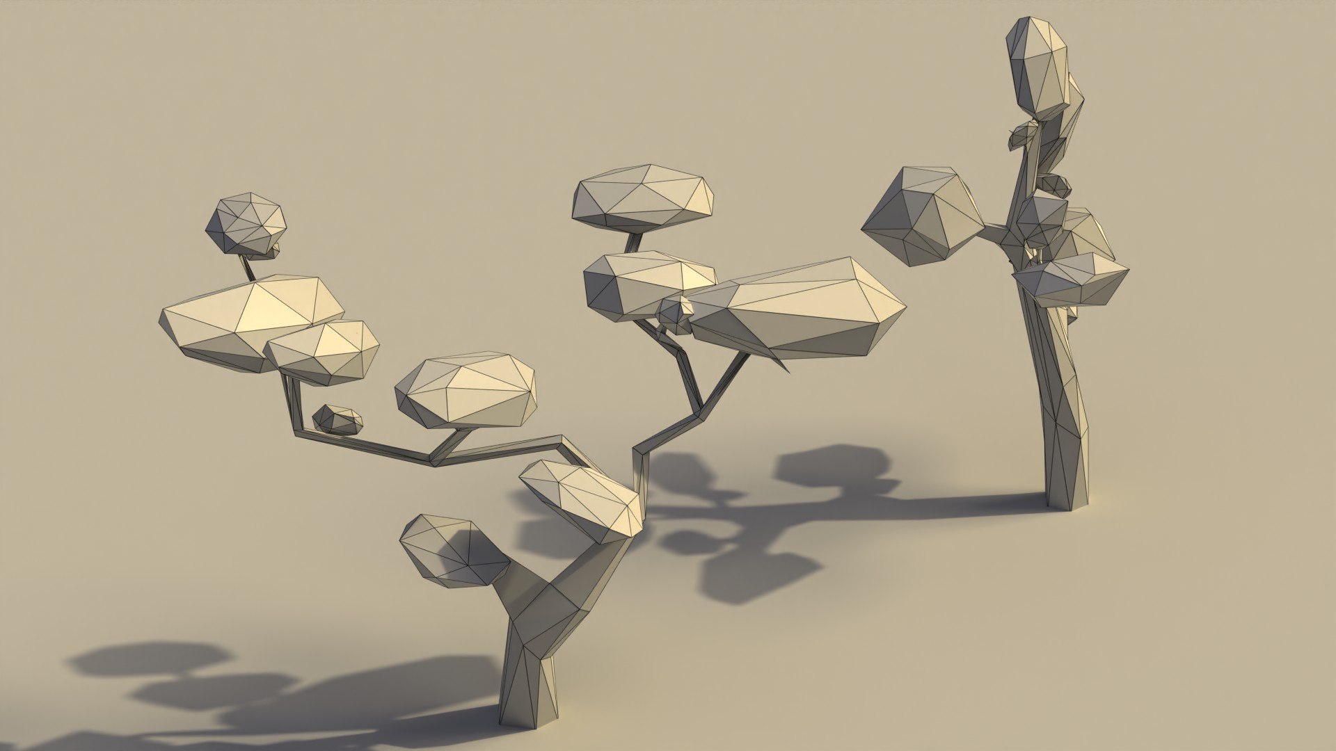 Low Poly Cherry Trees 3D Model - TurboSquid 2100409