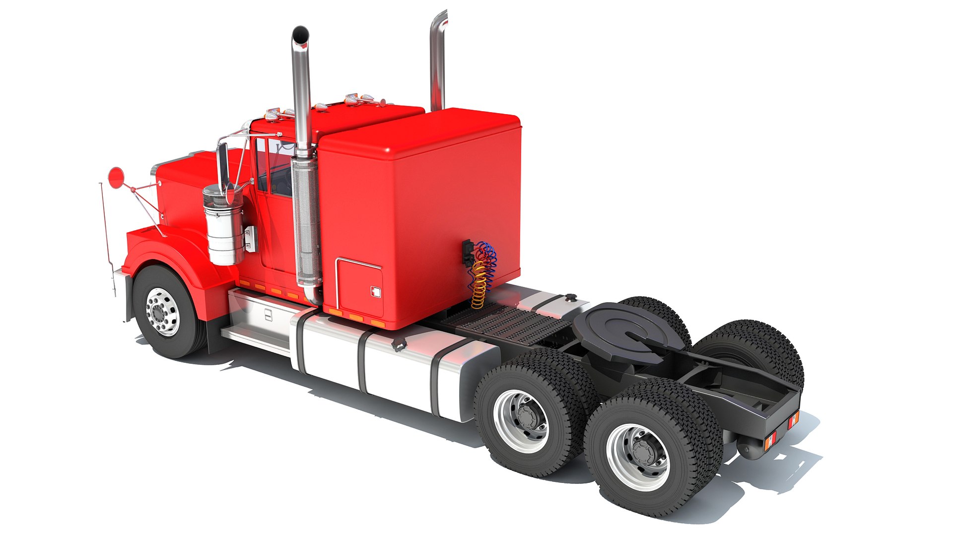 3D Truck With Tank Trailer Model - TurboSquid 1827900