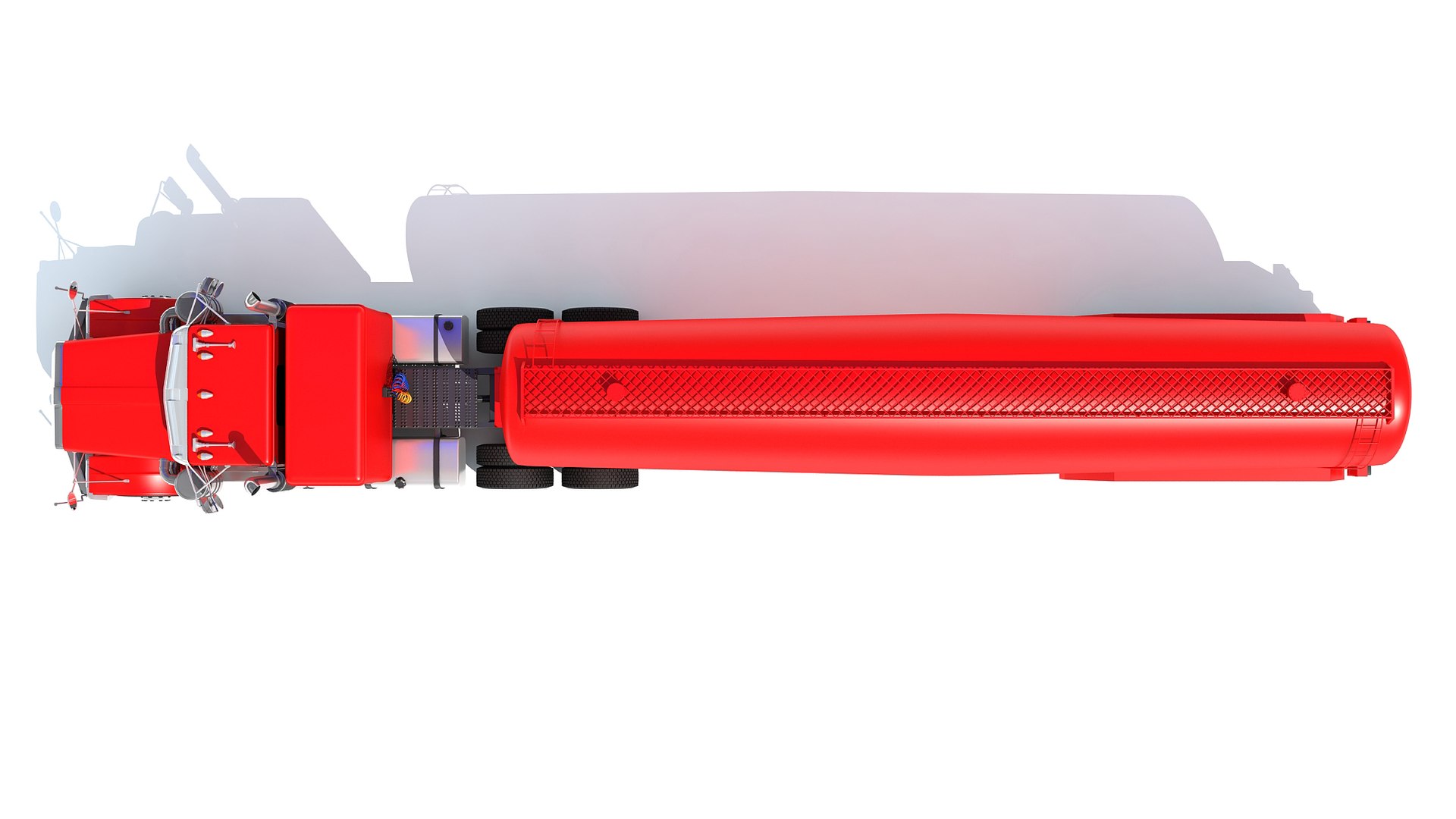 3D Truck With Tank Trailer Model - TurboSquid 1827900