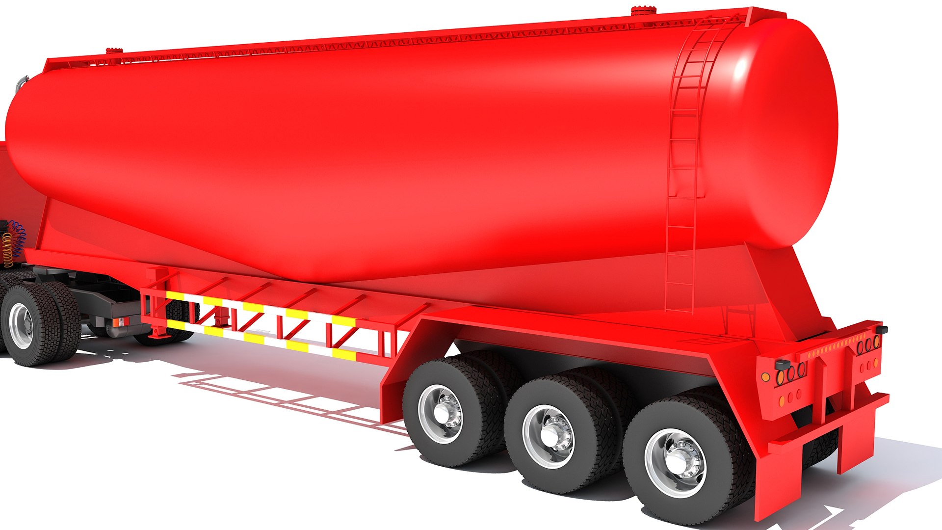 3D Truck with Tank Trailer model - TurboSquid 1827900