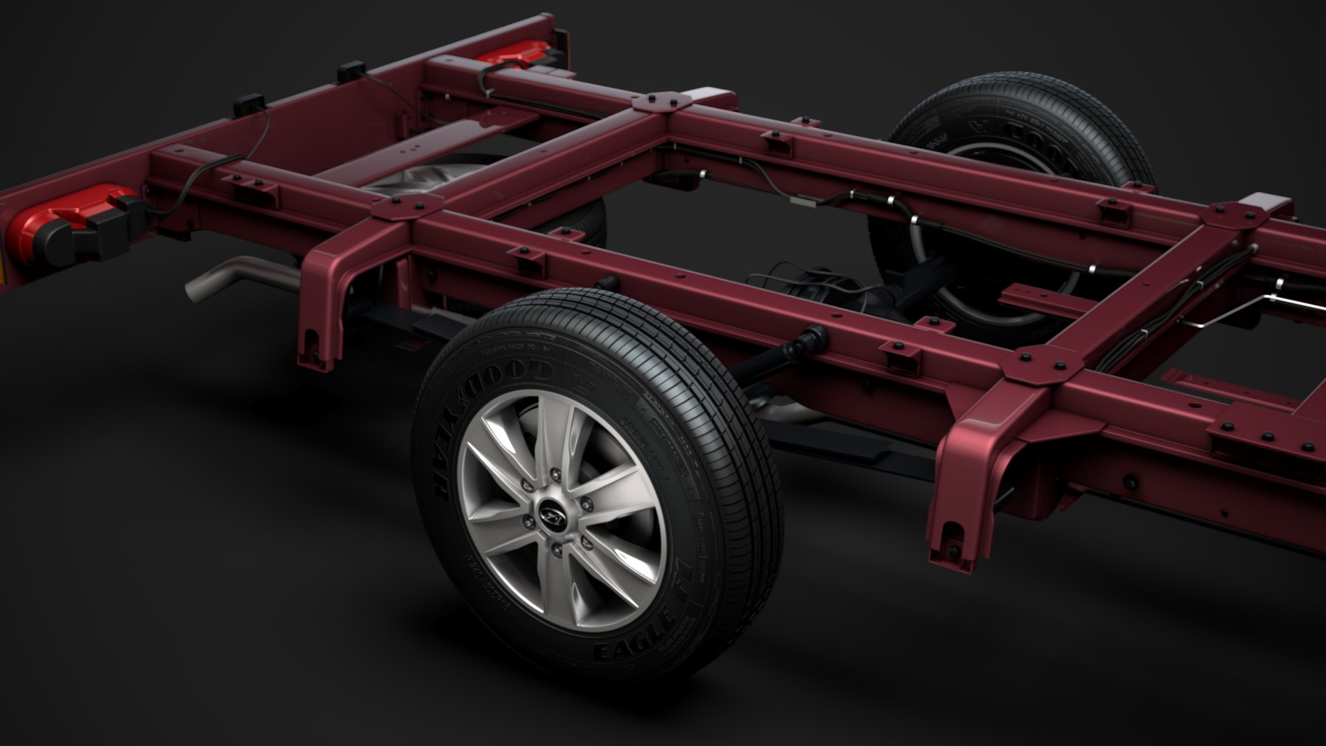 3D hyundai h350 chassis single - TurboSquid 1453000