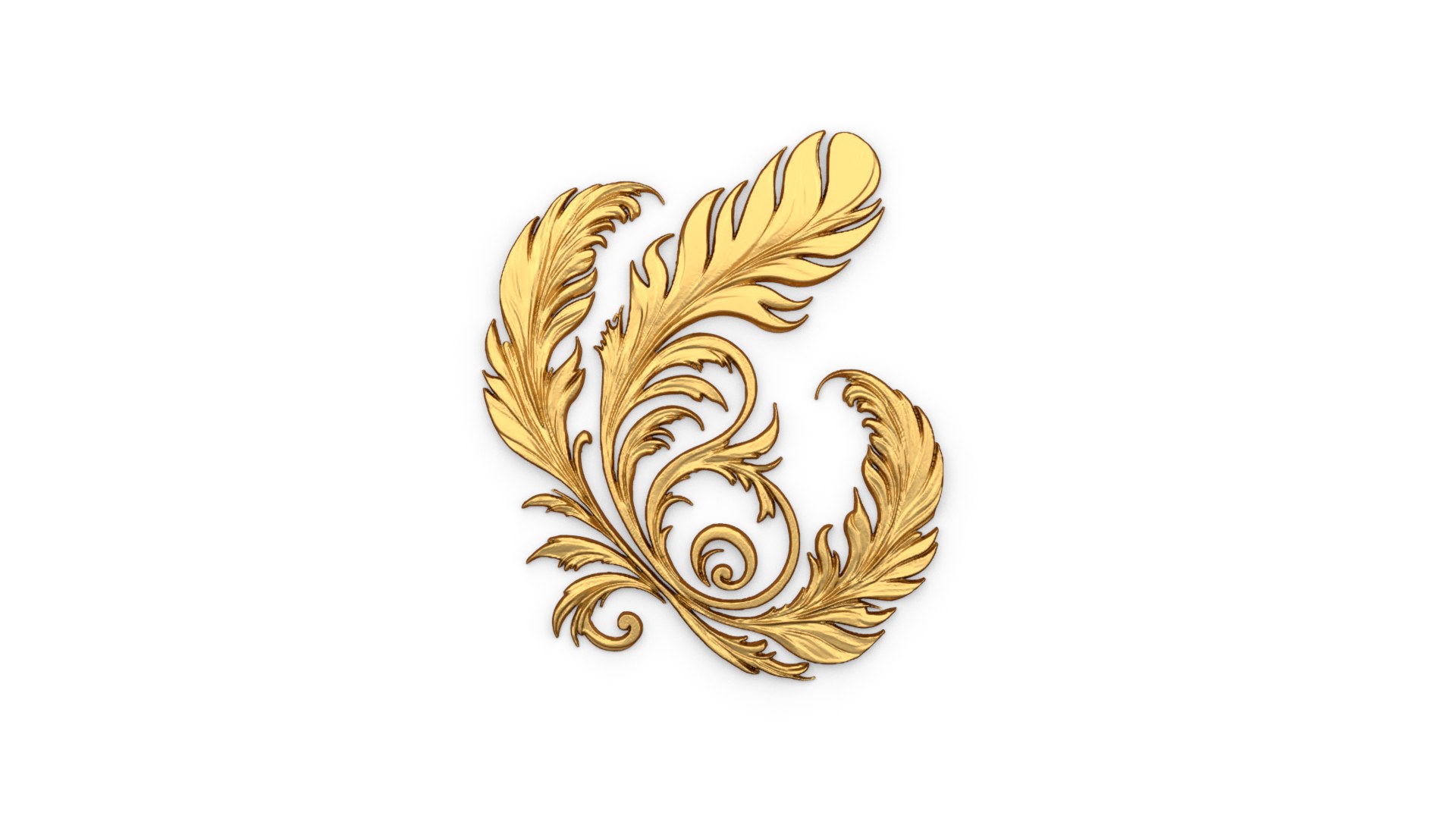 3D feather decor set wall panel 11 - TurboSquid 2176779
