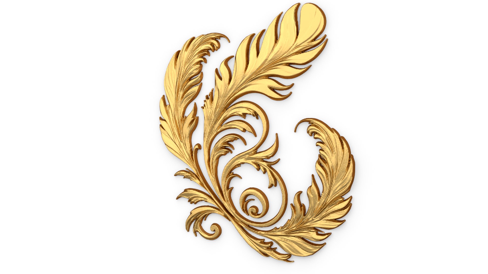 3D feather decor set wall panel 11 - TurboSquid 2176779