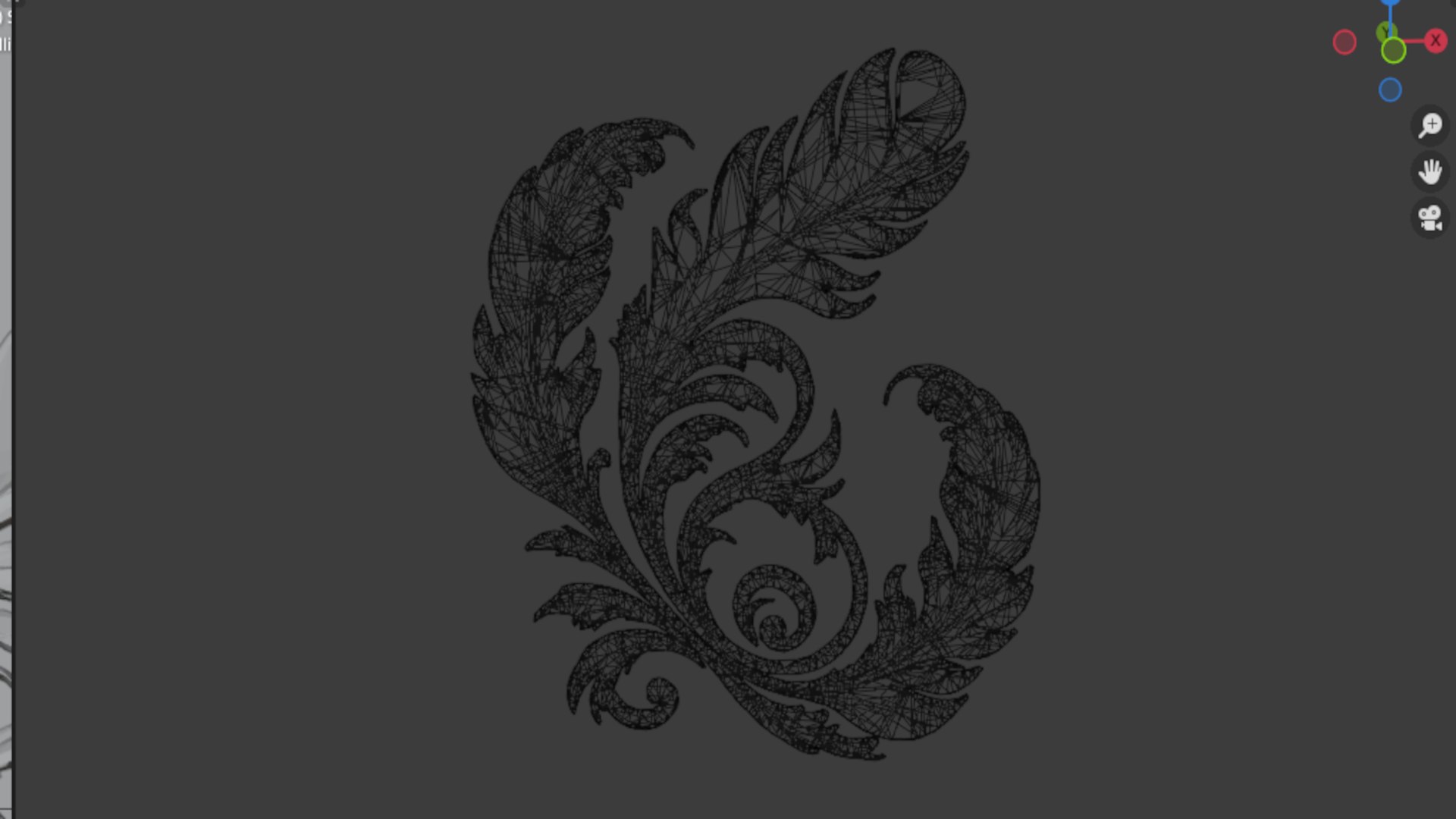 3D feather decor set wall panel 11 - TurboSquid 2176779