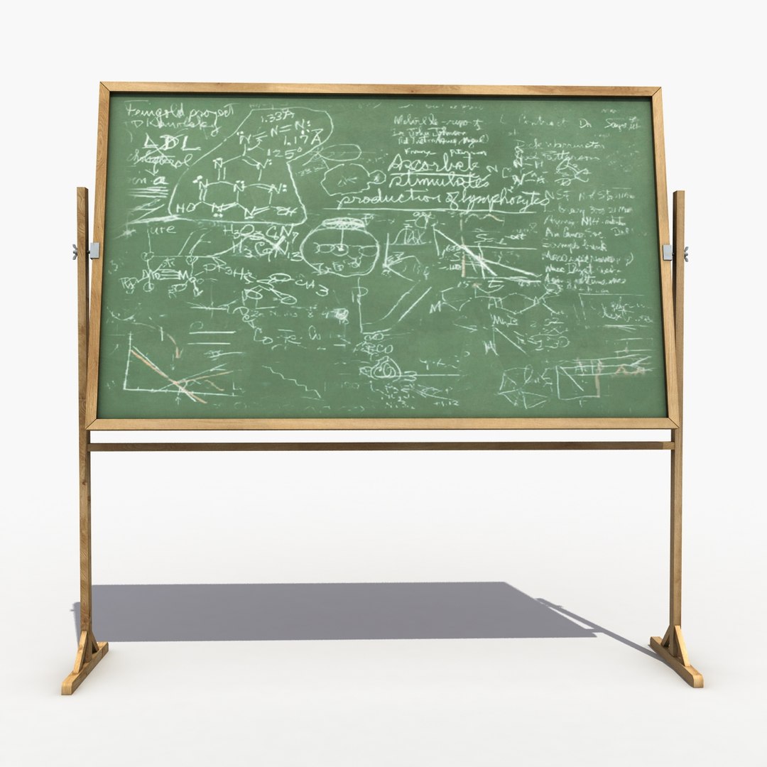 3d Chalkboard Modeled