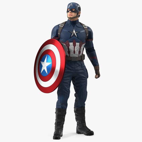 modelo 3d Captain America Standing - TurboSquid 2042257