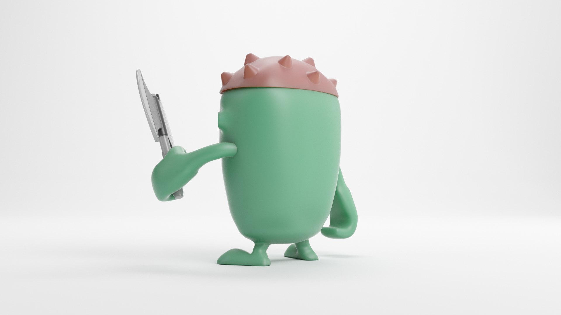 Original Toon Cyclops Warrior With Axe And Helmet 3D - TurboSquid 2141278