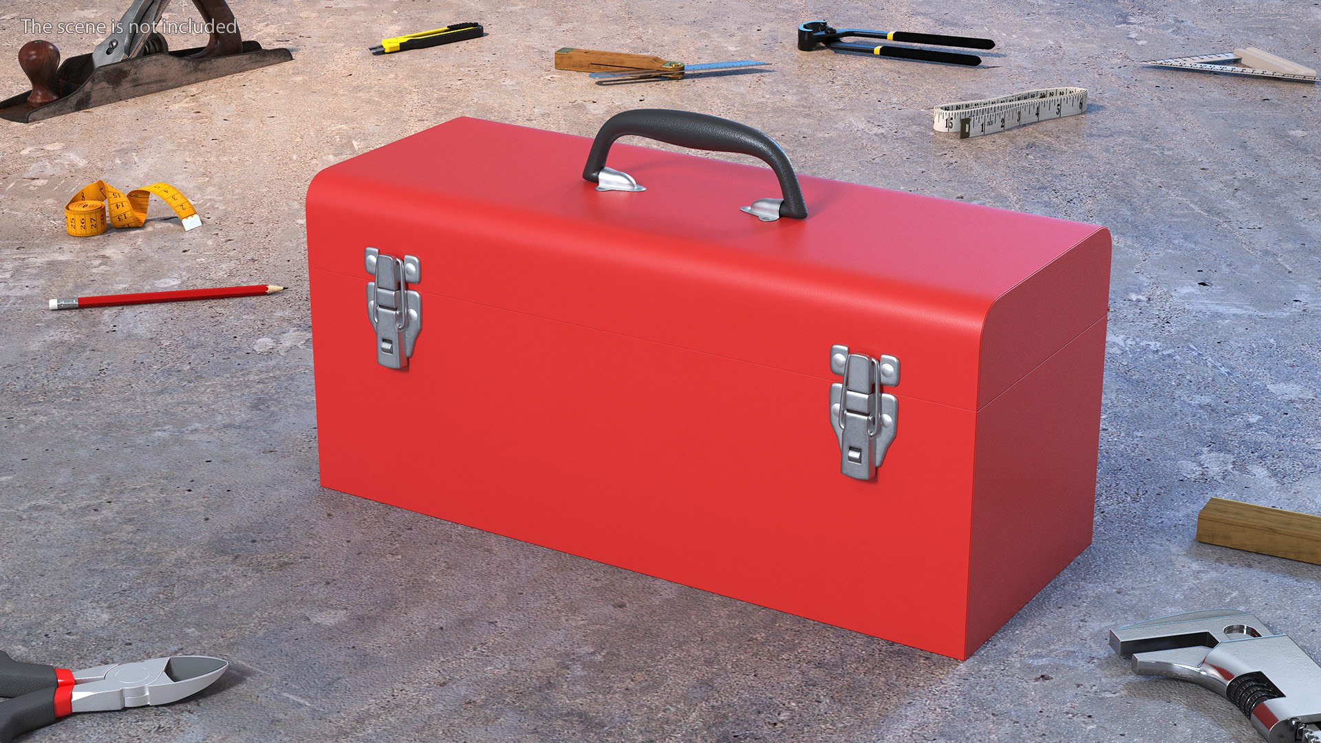 Metal Toolbox Red 3D model - TurboSquid 2170493