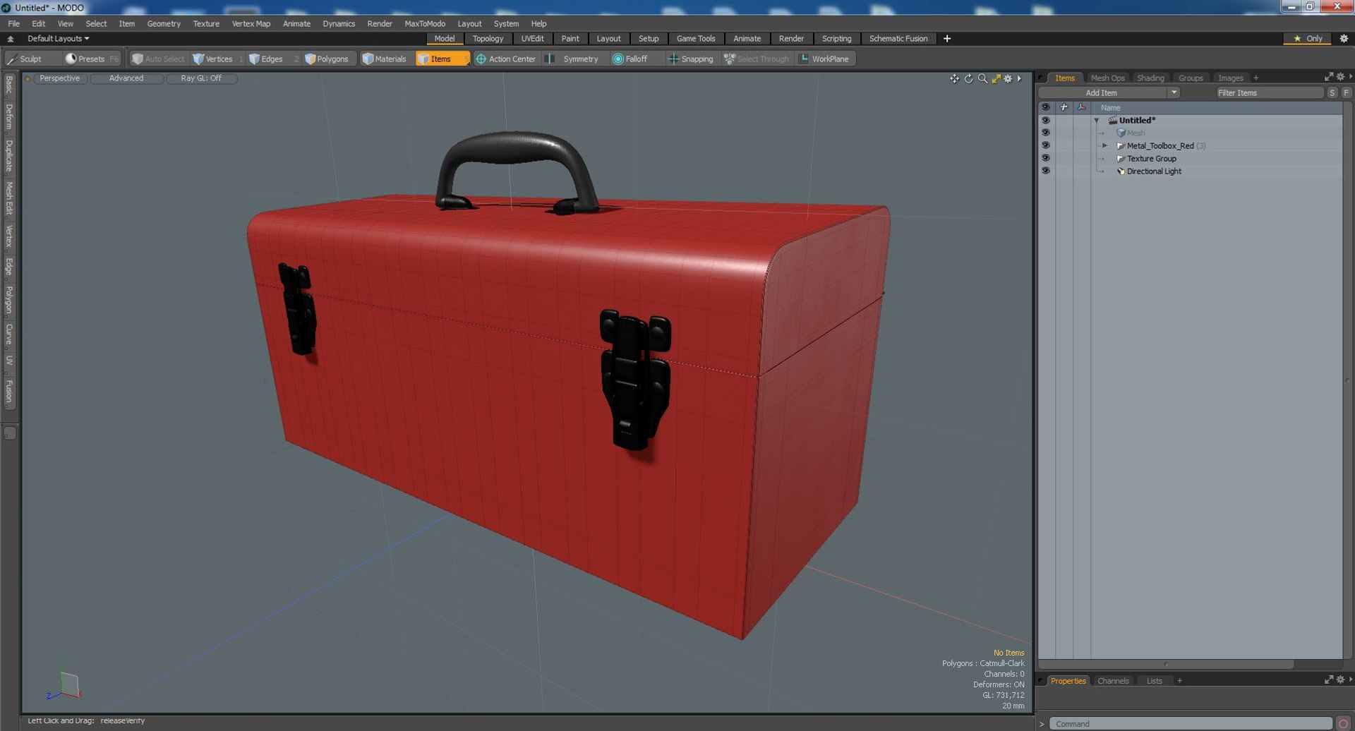 Metal Toolbox Red 3D model - TurboSquid 2170493