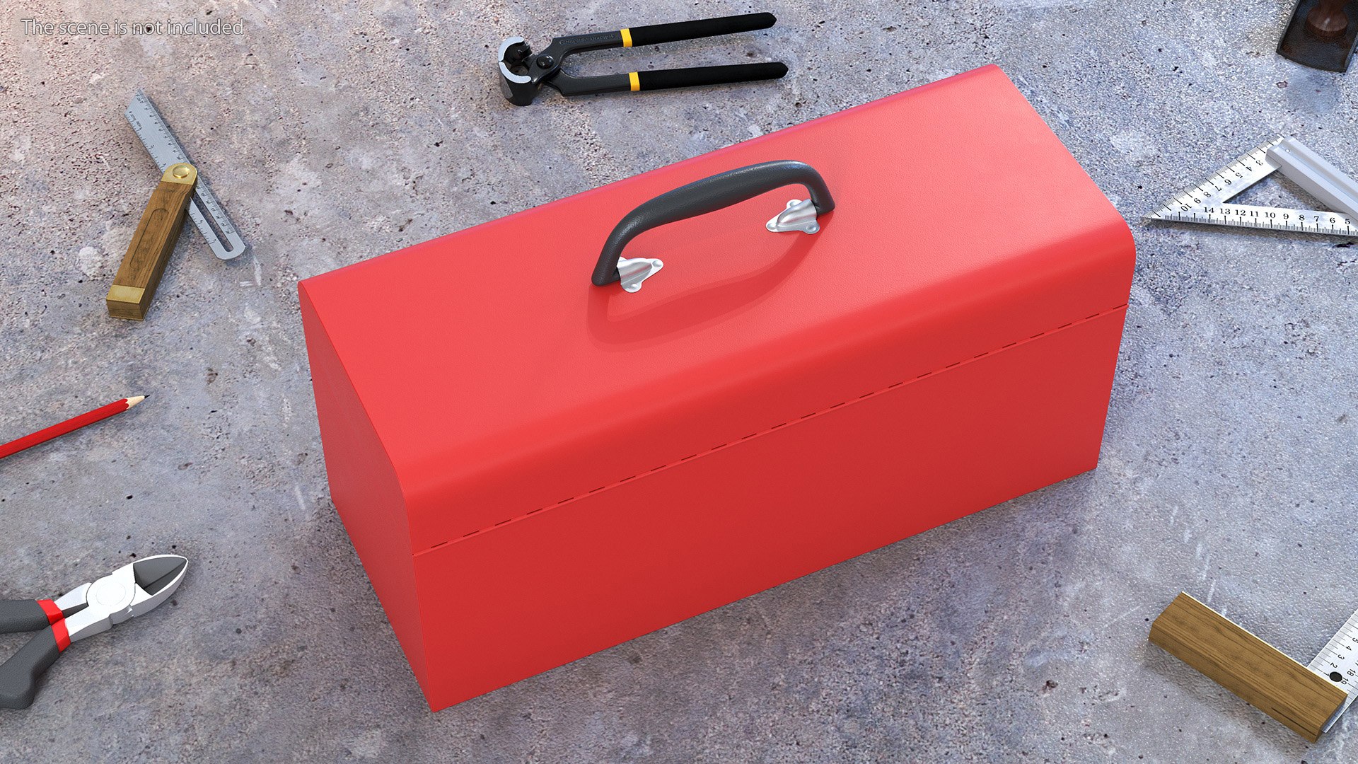 Metal Toolbox Red 3D model - TurboSquid 2170493