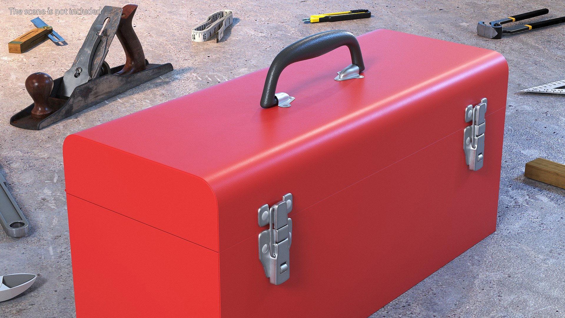 Metal Toolbox Red 3D model - TurboSquid 2170493