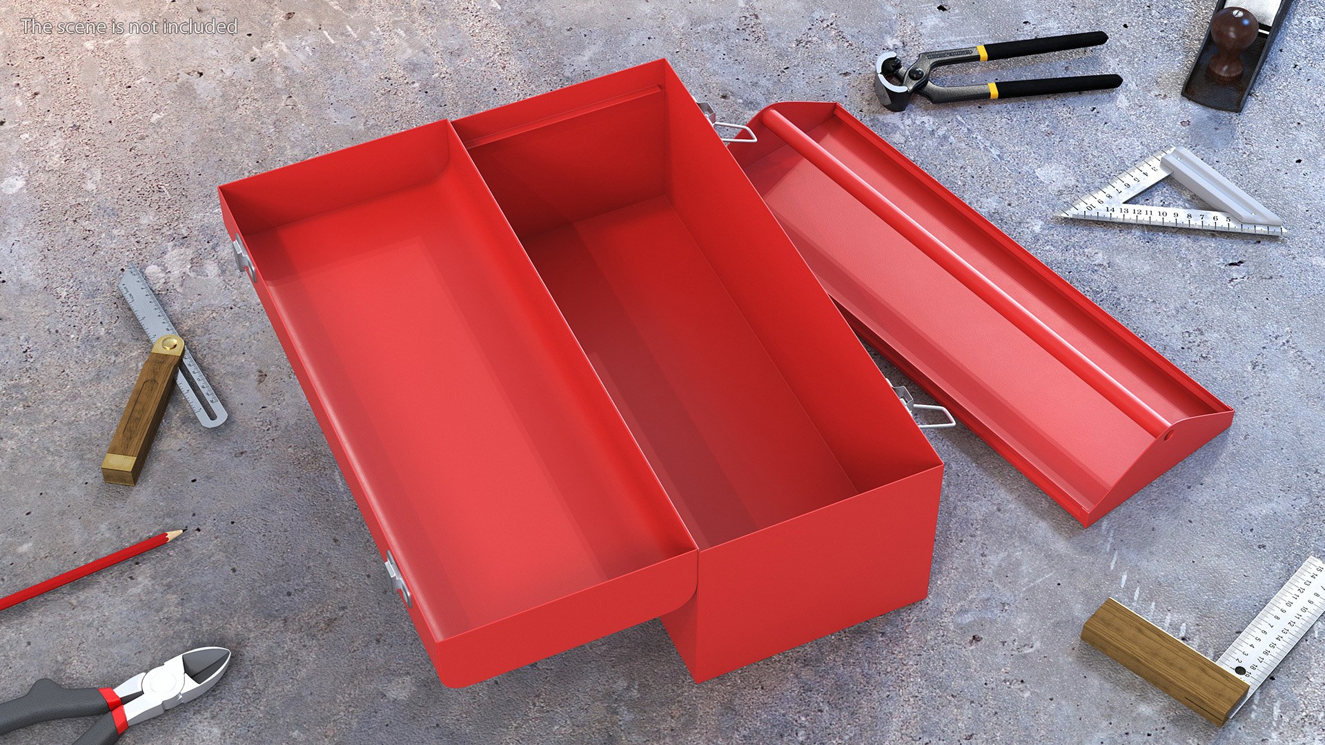 Metal Toolbox Red 3D model - TurboSquid 2170493