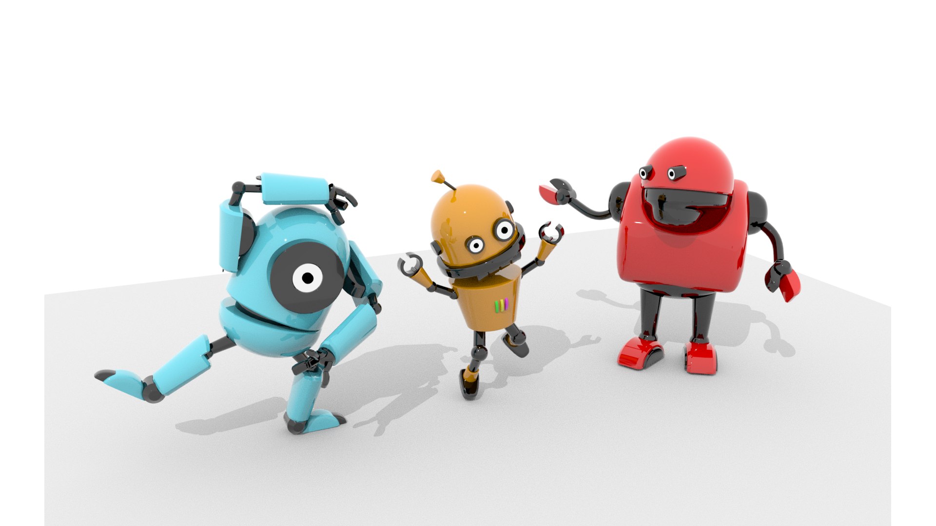 3 funny robots pack 3D model - TurboSquid 2161669