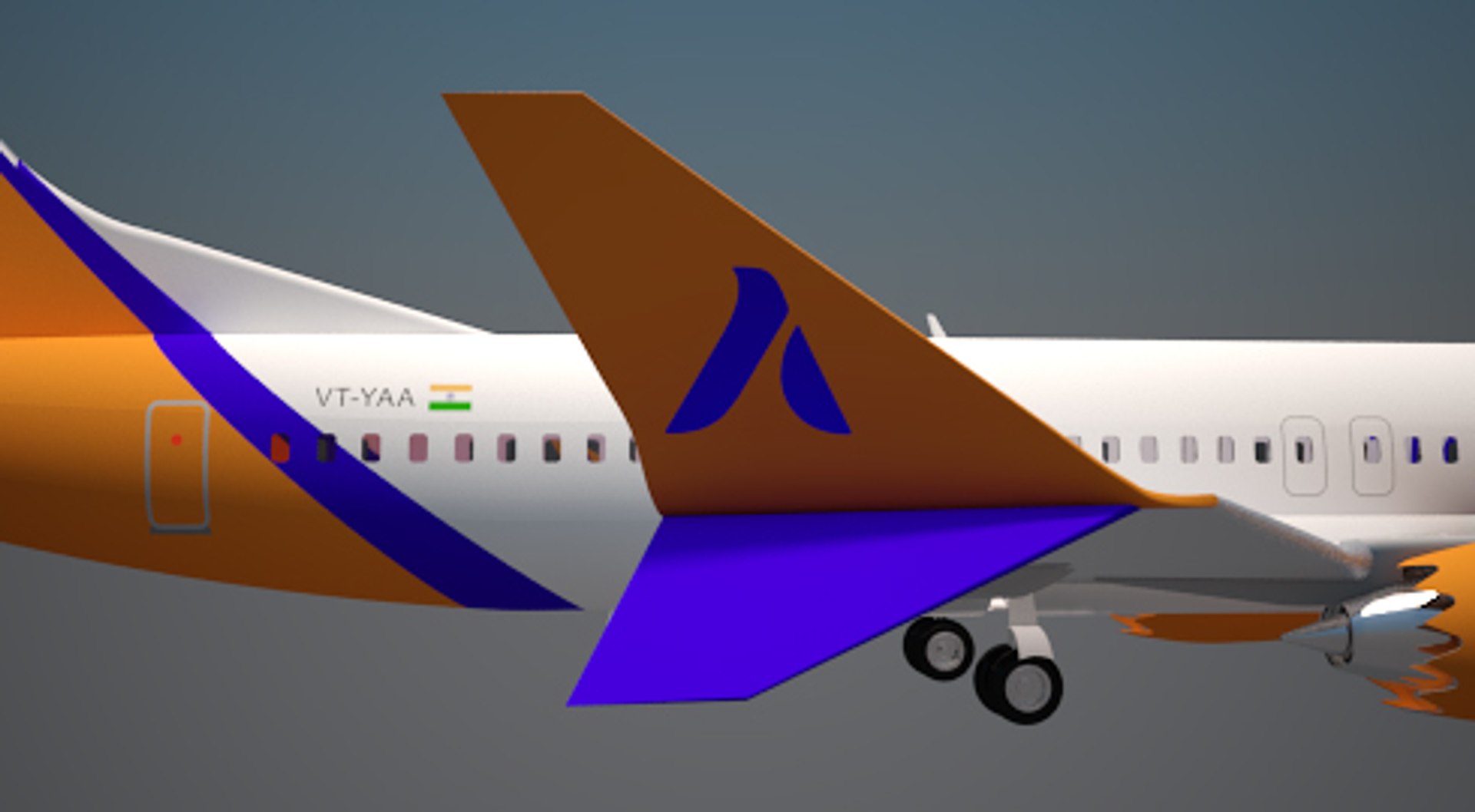 3D Model Akasa Air Boeing 737 Max 8 - TurboSquid 1982475