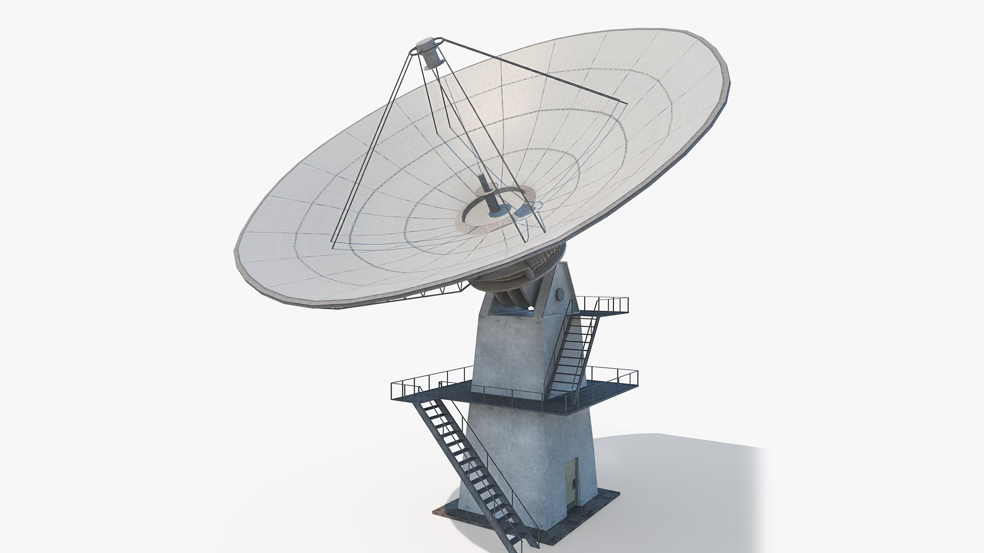 3D Satellite Dish Radio Telescope Model - TurboSquid 1464178