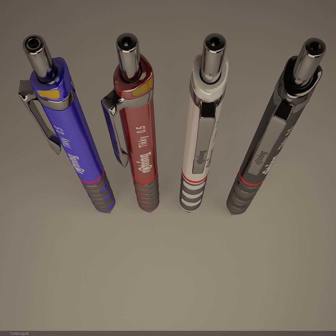 3d rotring renders v-ray model