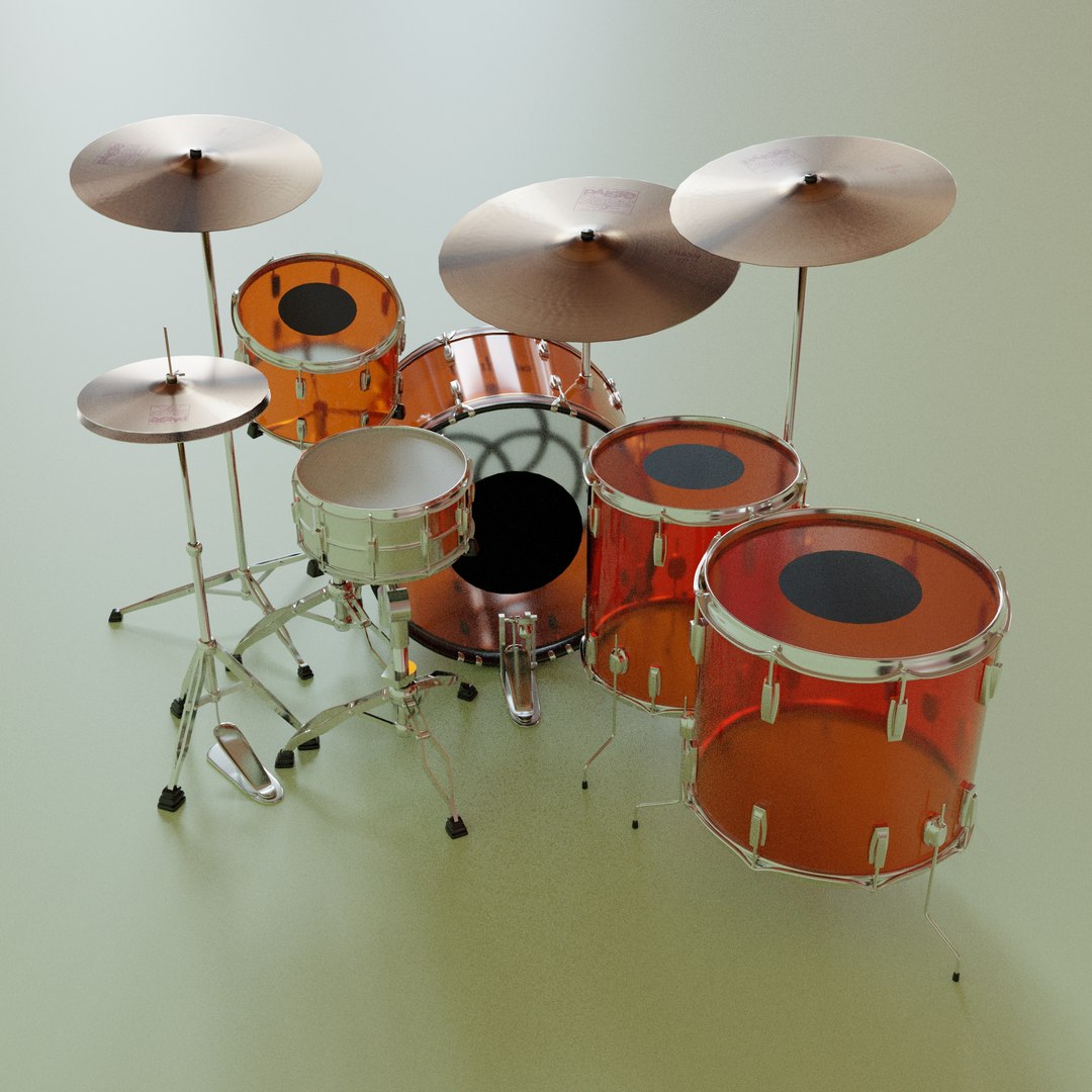 Drum Set 3D Model - TurboSquid 1986220