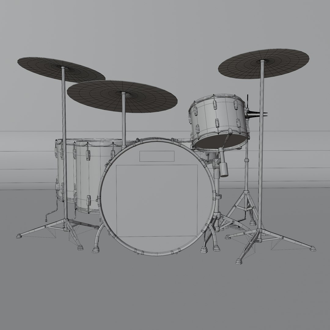 Drum Set 3D Model - TurboSquid 1986220