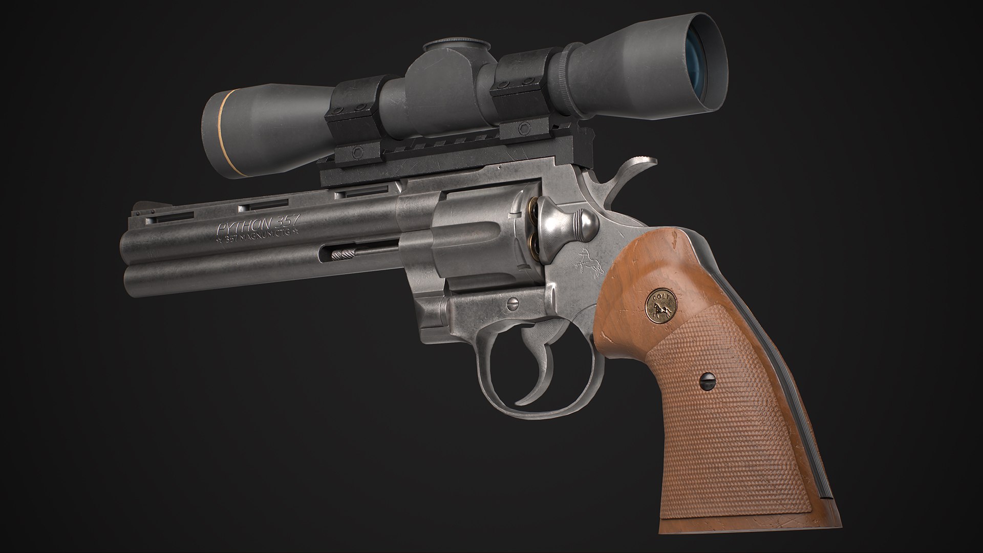 3D Python Revolver 6 -Telescopic Sight - TurboSquid 2240671