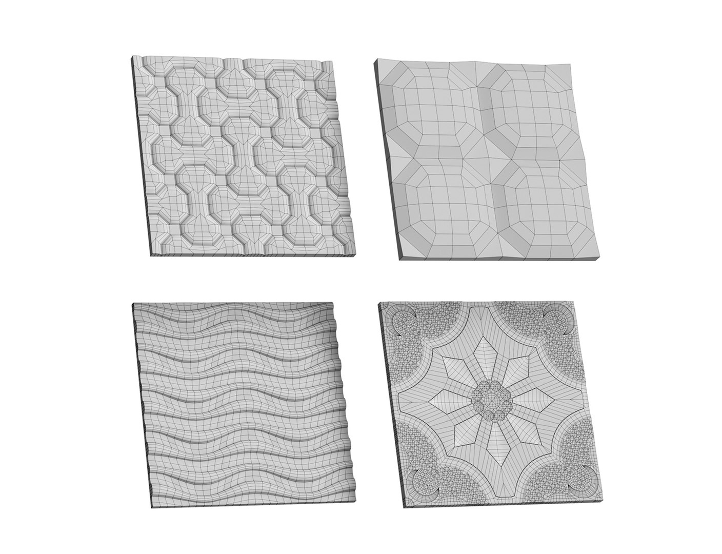 Fluted Glass Set 13 3D Model - TurboSquid 1905612