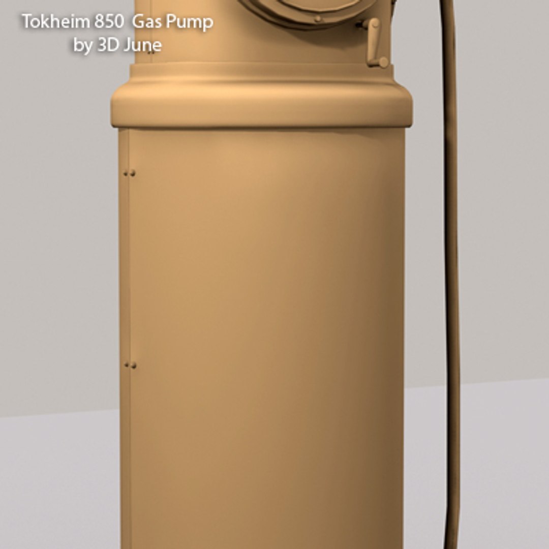 3d Vintage Tokheim Chief Gas Pump
