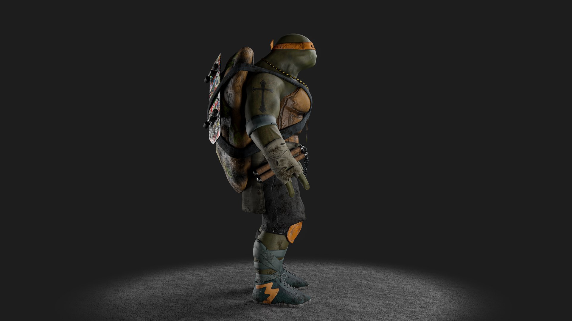 TMNT Michelangelo Game Ready Model - TurboSquid 1730182