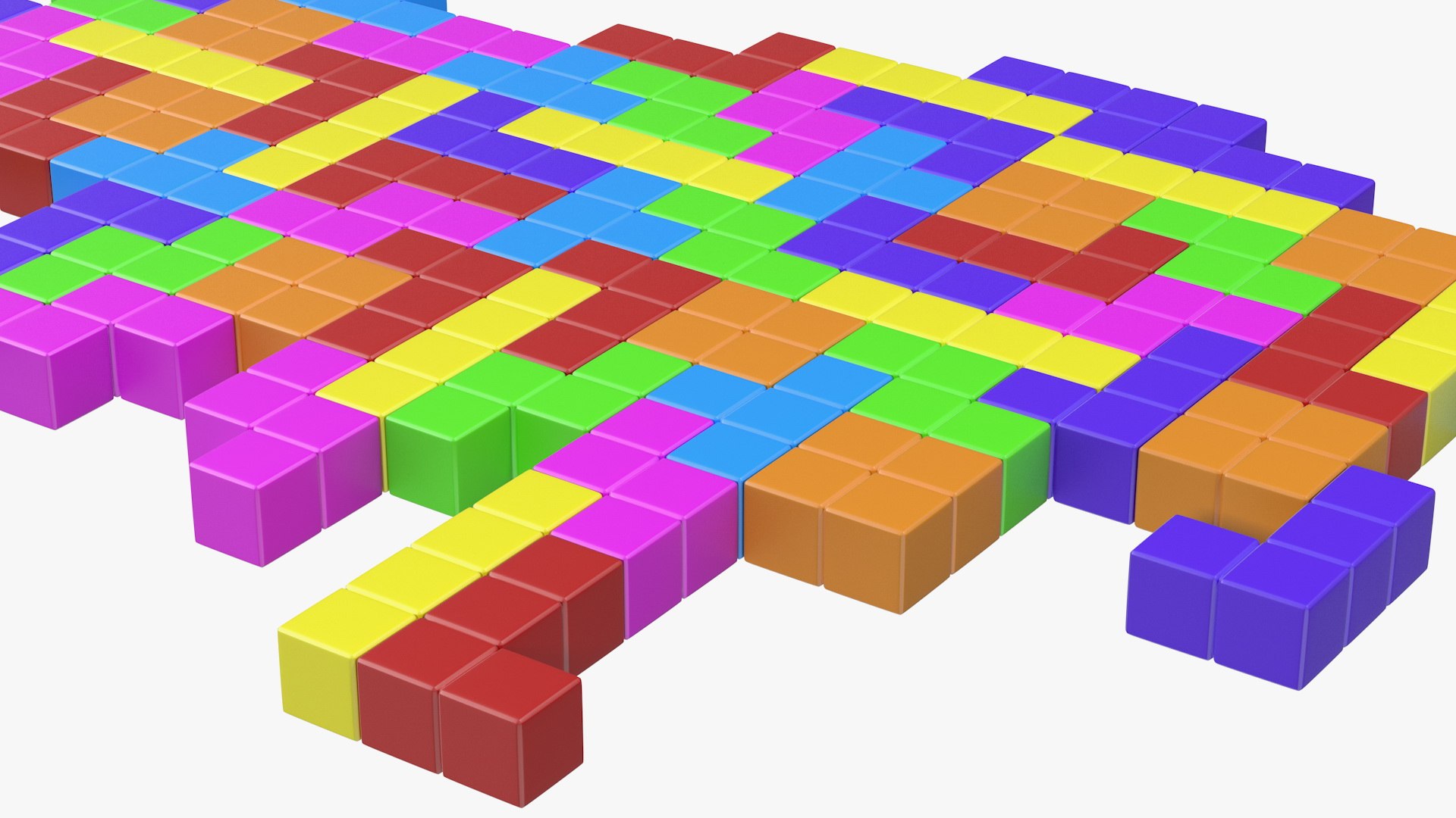 Tetris Blocks World Mapped Model - TurboSquid 1545755