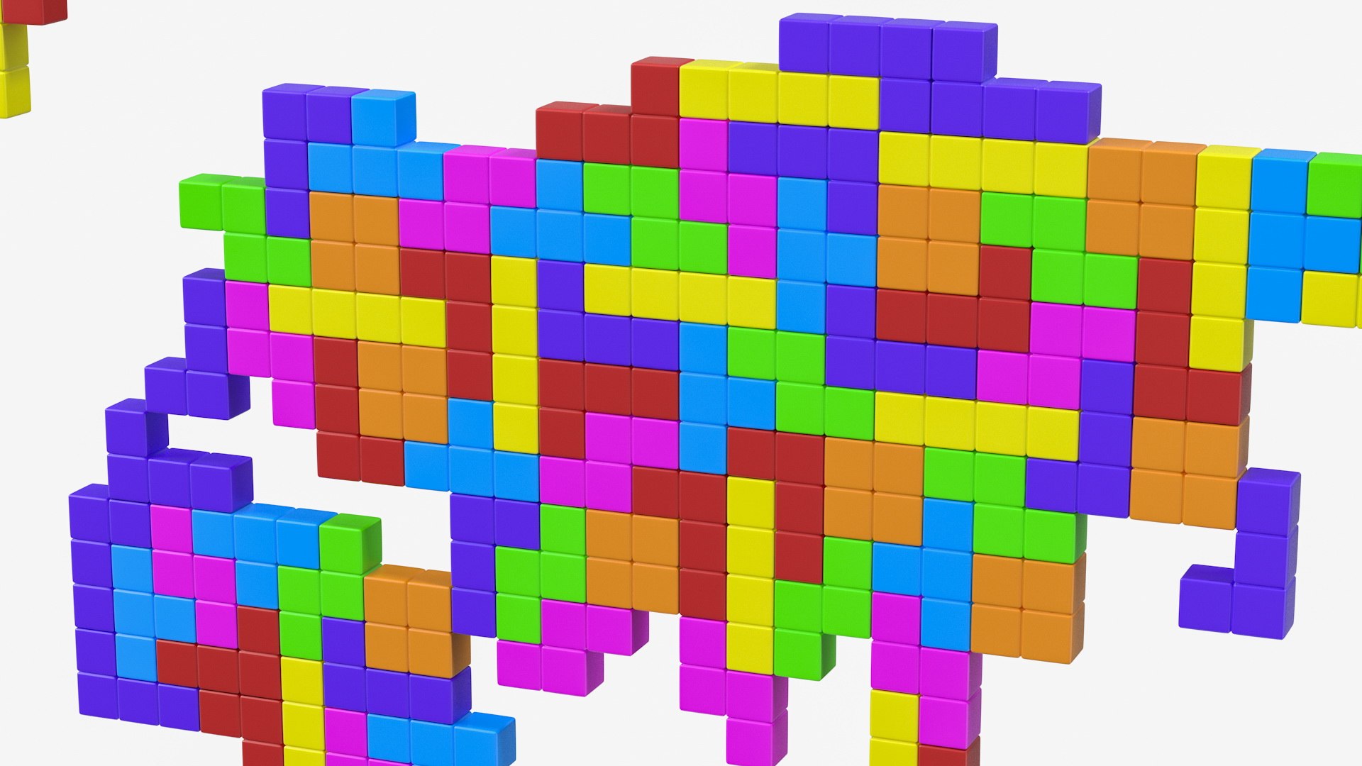 Tetris Blocks World Mapped Model - TurboSquid 1545755