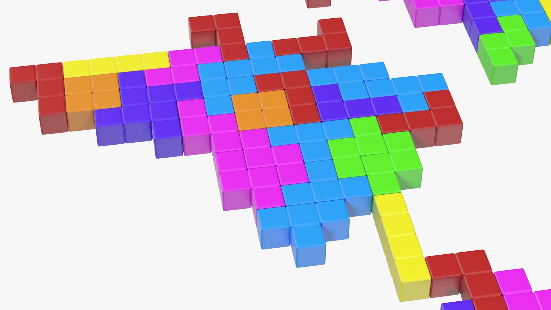 Tetris Blocks World Mapped Model - TurboSquid 1545755