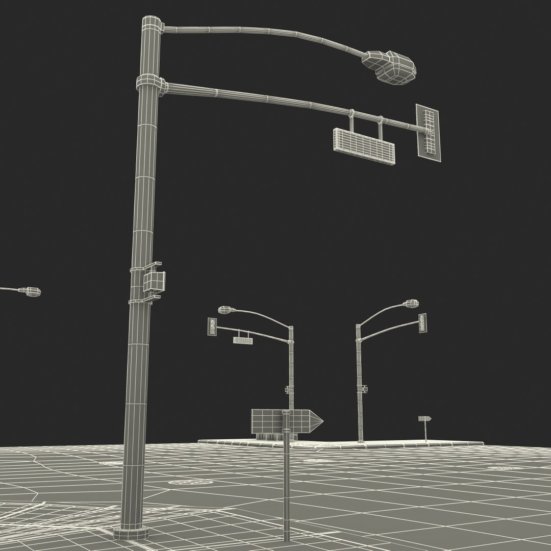 3d road intersection