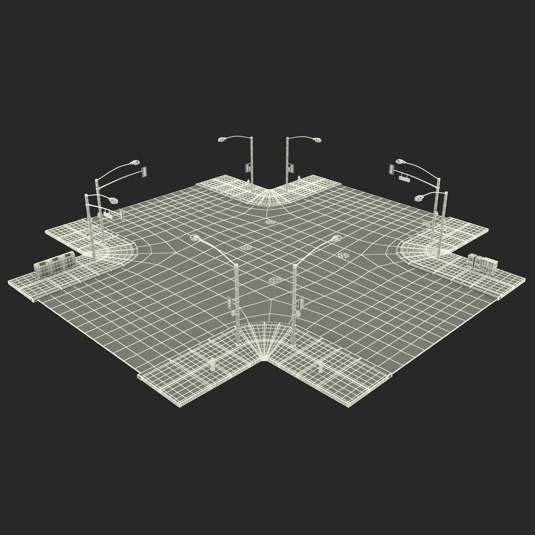 3d Road Intersection