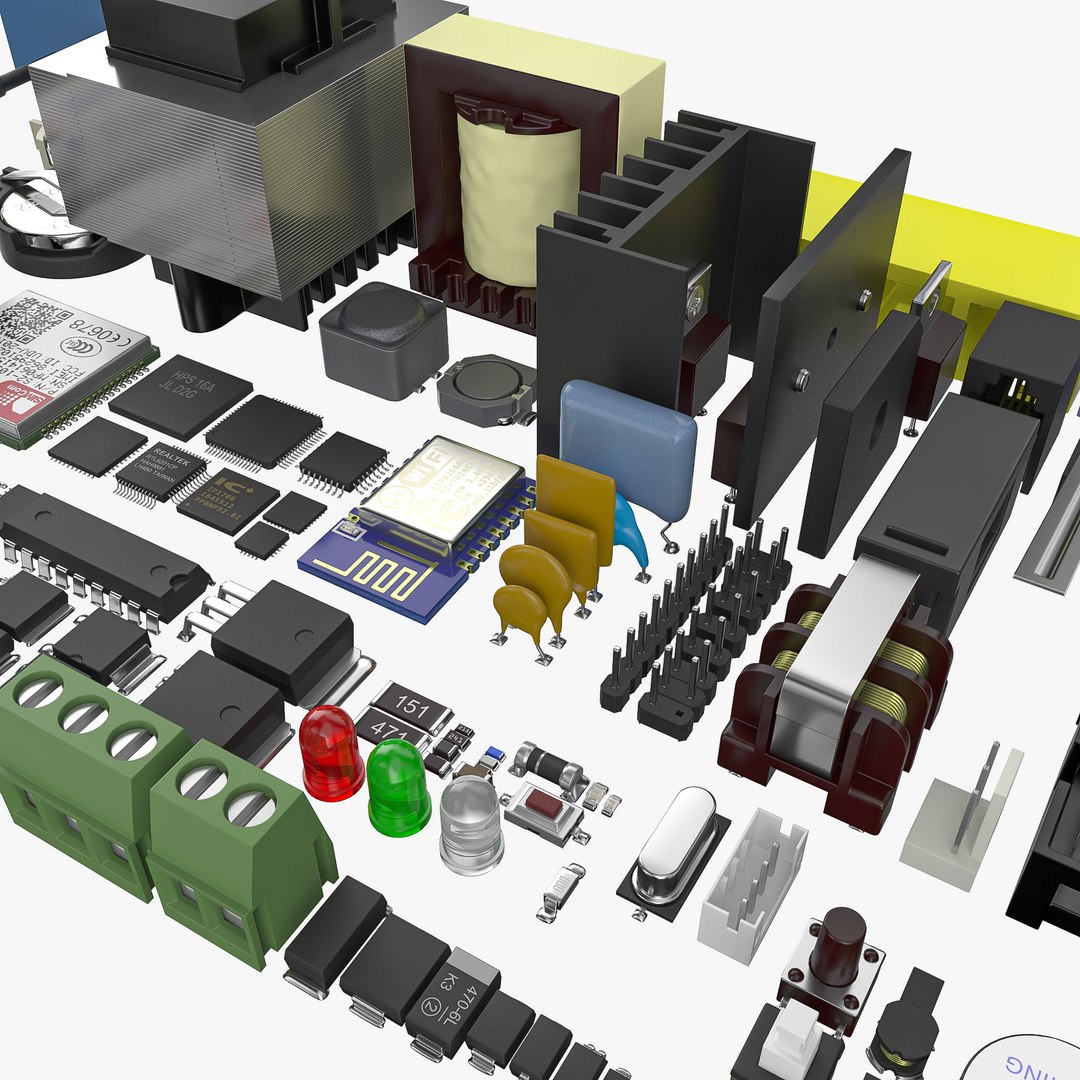 3D Electronic Components - TurboSquid 1574720