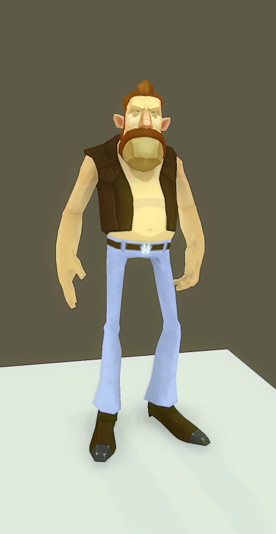 3d Character Painted