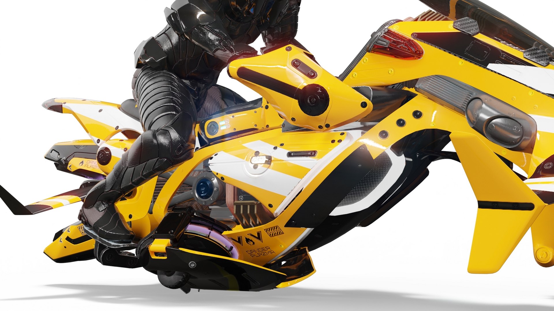 Futuristic Soldier On Flying Motorcycle 3D Model - TurboSquid 2255005