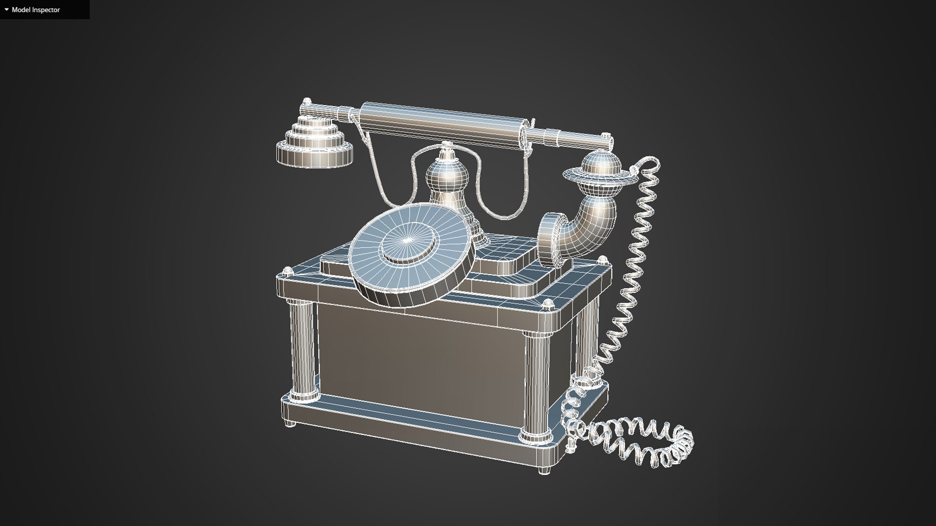 3D Game Ready Antique Vintage Telephone - TurboSquid 2082622
