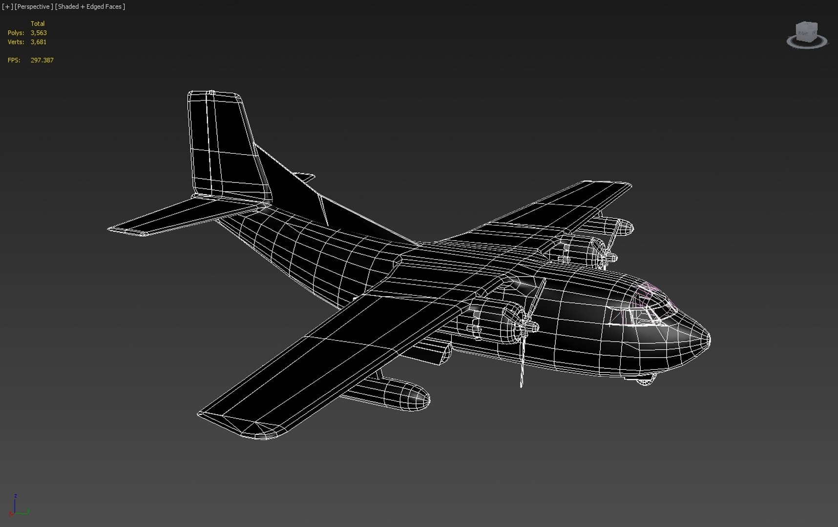 3d Model Fairchild C-123 Provider Military Transport
