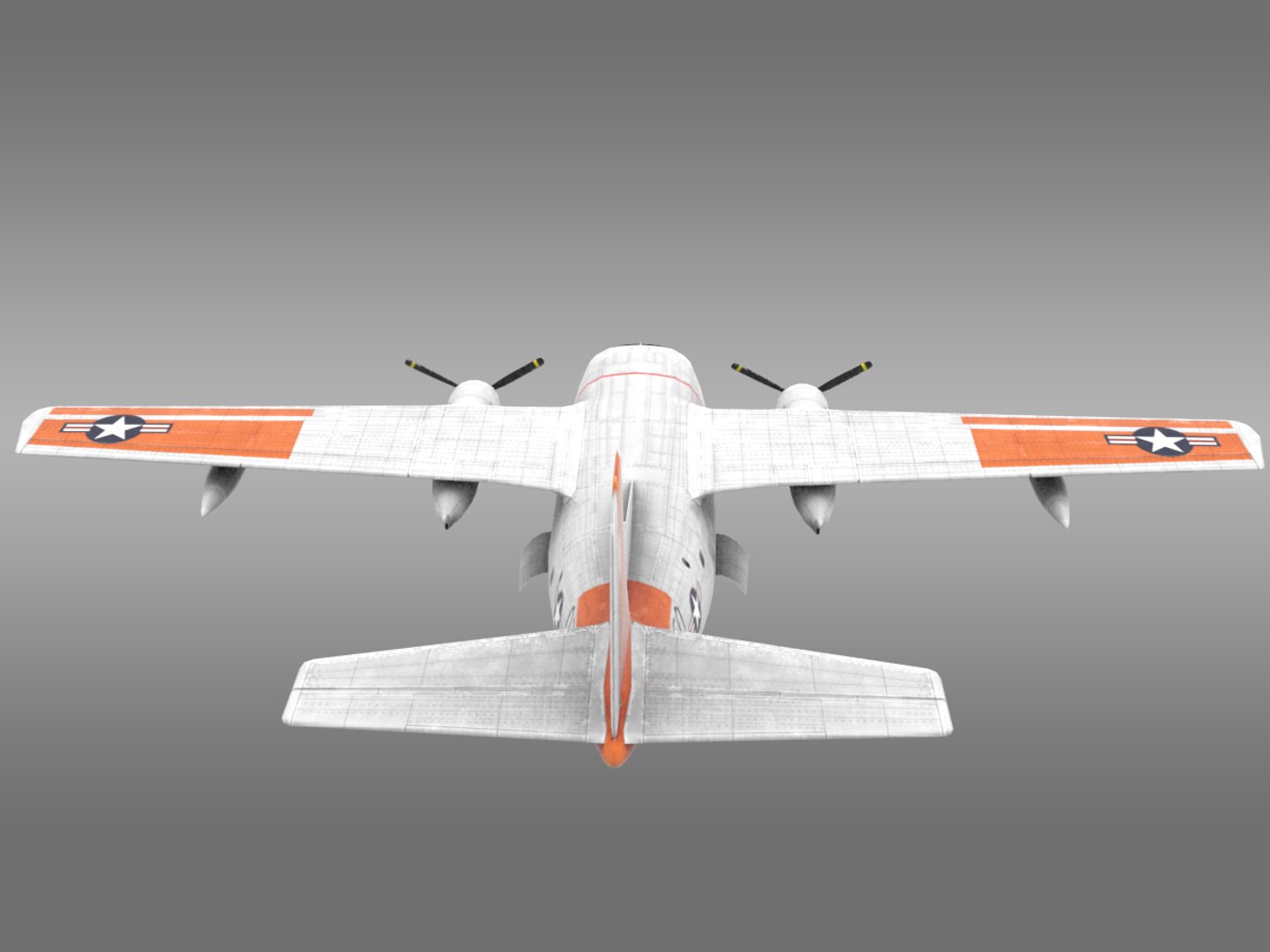 3d Model Fairchild C-123 Provider Military Transport