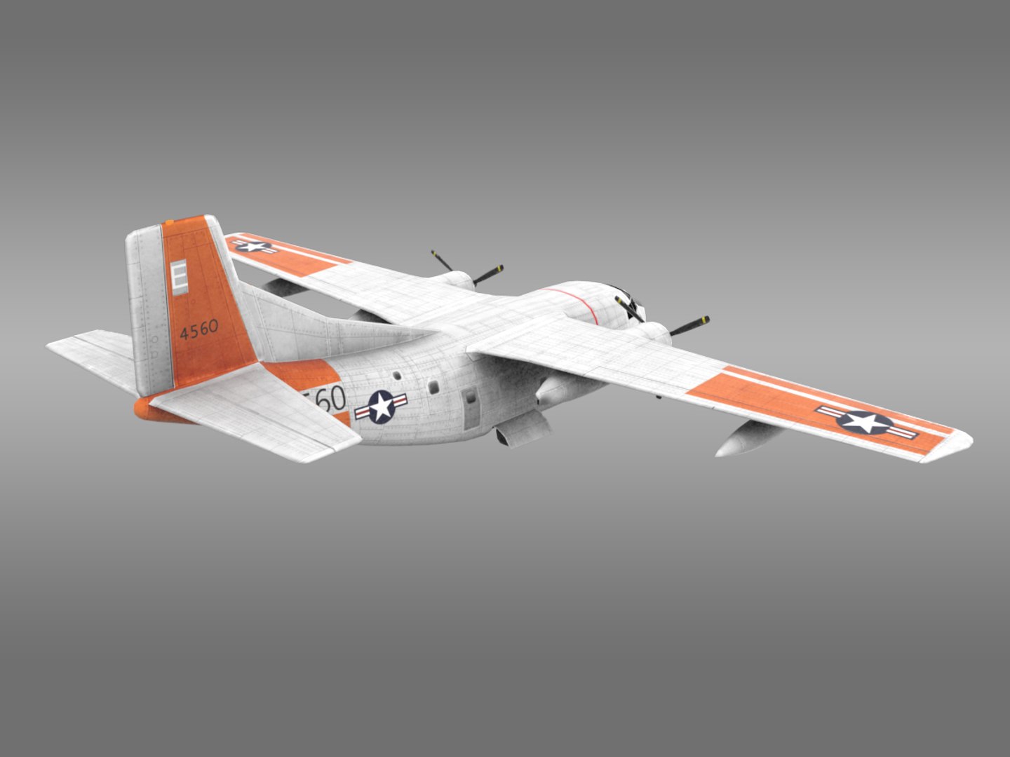 3d Model Fairchild C-123 Provider Military Transport