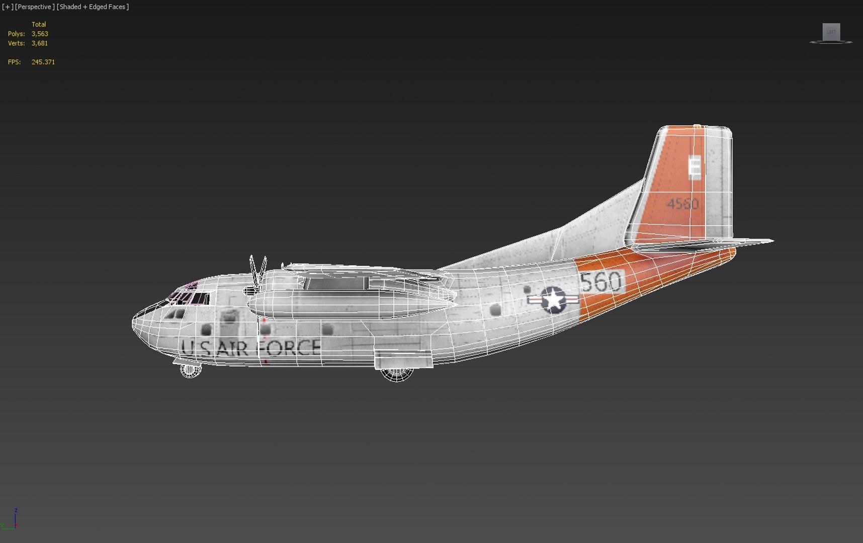 3d Model Fairchild C-123 Provider Military Transport