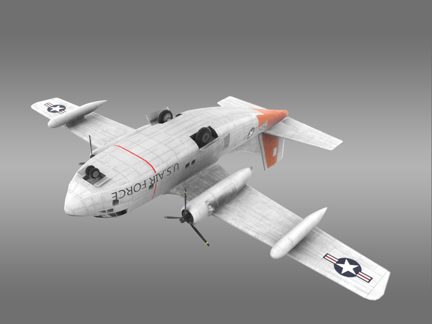 3d Model Fairchild C-123 Provider Military Transport