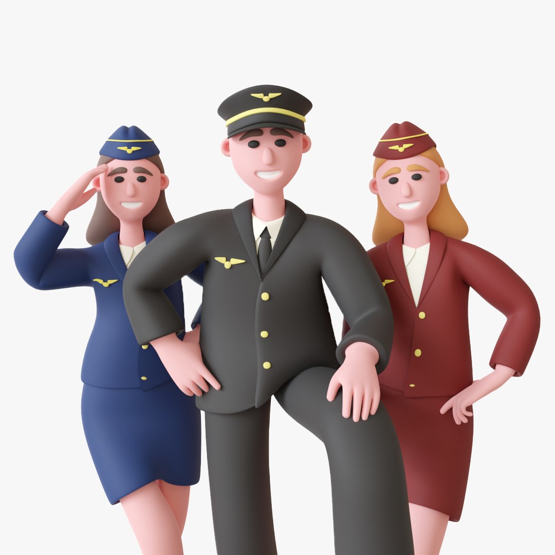 3D Model Aircrew - Rigged 3D Characters 12 Animations - TurboSquid 2002199
