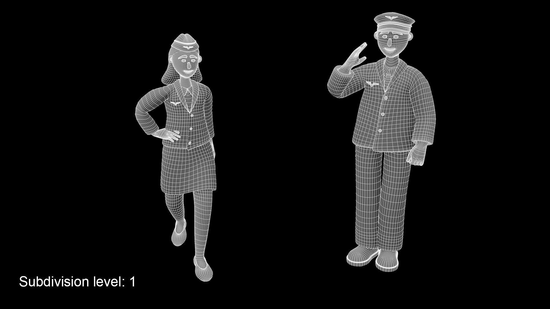 3D Model Aircrew - Rigged 3D Characters 12 Animations - TurboSquid 2002199