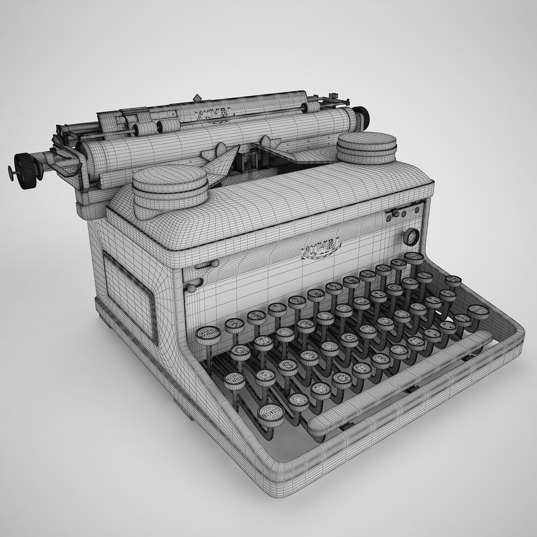 3d model typewriter royal writer