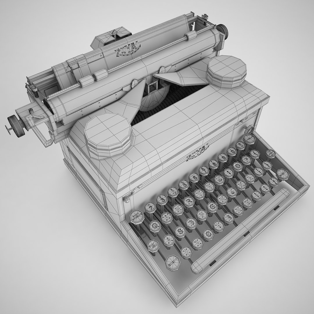 3d model typewriter royal writer