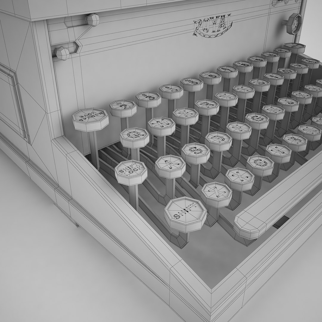 3d model typewriter royal writer